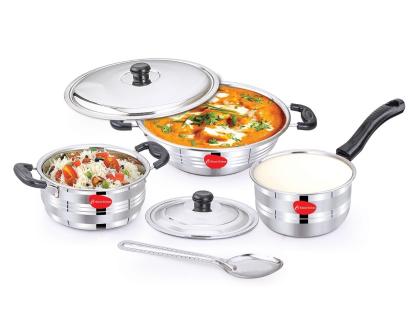 Klassi Kichen Stainless Steel Induction Friendly set of 6 Pc Cookware ...