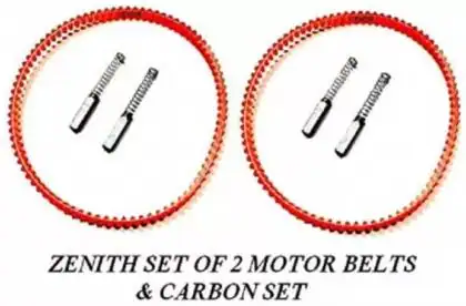 ZENITH Sewing Machine Motor Belt and Carbon Set of 6 for Domestic ...