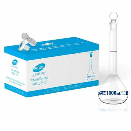 Omsons Glassware| Volumetric Flask | Class B | Capacity 1000ml | Neck ...