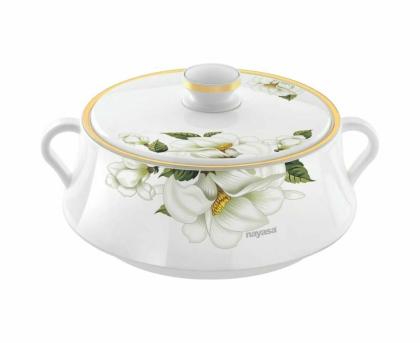 Nayasa Lorenzo White & Green Plastic Insulated Casserole 1500 ML - JioMart