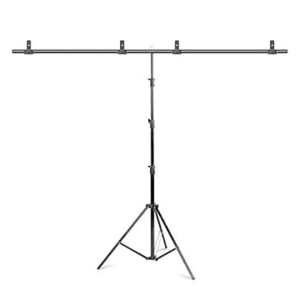 Won Black Photography T Shaped 6Ft Wide 9Ft Tall Background Stand ...