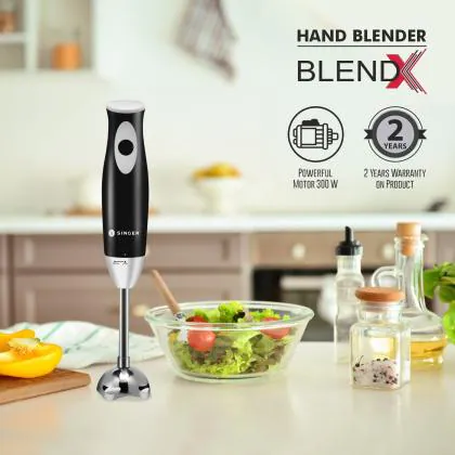 Singer Blend-X Hand Blender 300 Watts, Detachable Stain Steel Stem and ...