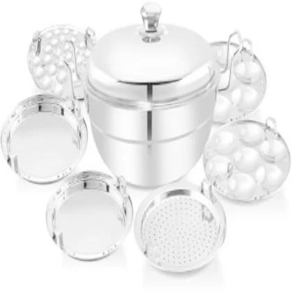 LIMETRO STEEL Induction & Standard Idli Maker 6 Plates , 14 Idlis - JioMart