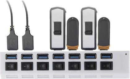 Phagqu White Usb Hub - 7 Ports - JioMart