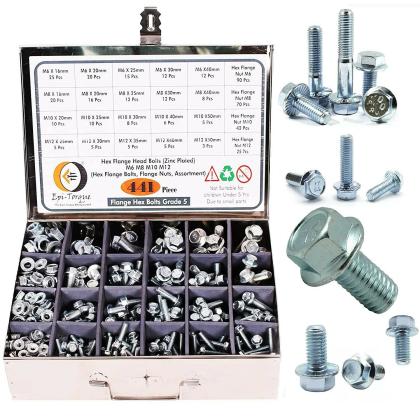 Epi-Torque Zinc Plated Hex Head Flange Bolts - Dia M6 M8 M10 M12 Assorted Lengths 16MM-50MM ...