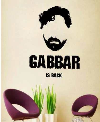 Decor Villa Wall Sticker ( Gabbar Is Back ,Surface Covering Area 20 x ...