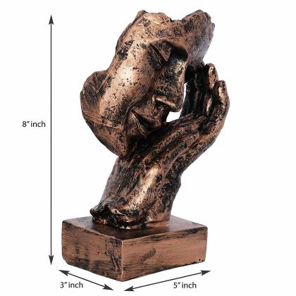 Webelkart Poly Resin Human Face Sculptures Showpieces Creative ...