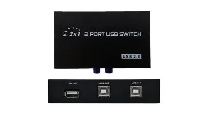 WETEK Printer Sharing Switch 2 Ports USB 2.0 Selector Switch for PC ...