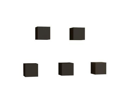 Home Sparkle Black MDF Cube Shelf 4 inch x 4 inch x 4 inch (Set of 5 ...