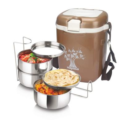 Nayasa Electromate 3 Electric Tiffin with 3 Stainless Steel Containers ...