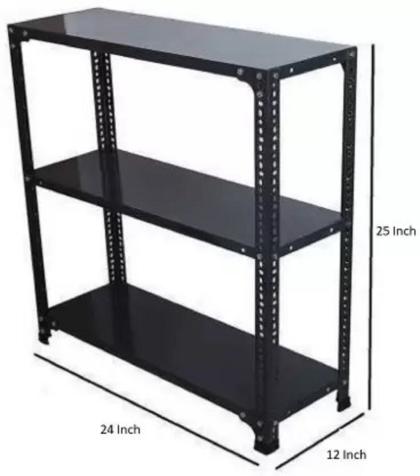 SPACIOUS Multipurpose Slotted Angle Cast Iron CRC Sheet 3 shelves ...