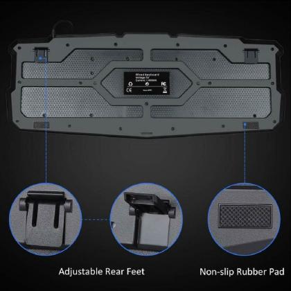 MFTEK KM400 Colour Changing Wired Gaming Keyboard Mouse and Mousepad ...