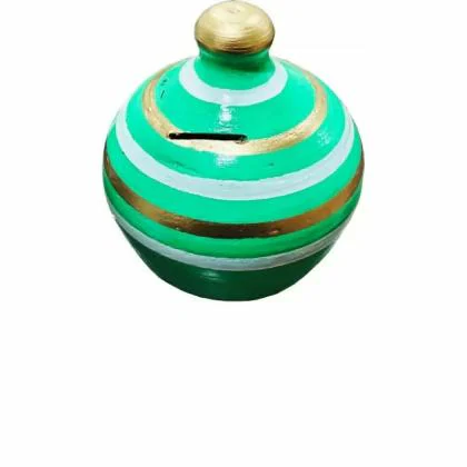 HC THE CRAFTS Clay Gullak color red green pack of 2 Coin Bank (Red ...
