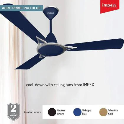 Onix 1200 Mm 3 Blade Ceiling Fan, Blue - JioMart