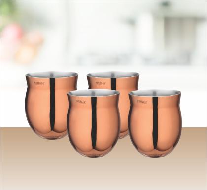 Mintage Stainless Steel Kulad/Tea cup set (4pcs) - JioMart