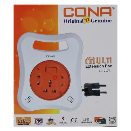 CONA 4166 MULTI 2 Pin Flex Box, 240V, 4 Meter|Electrical Extension Box ...