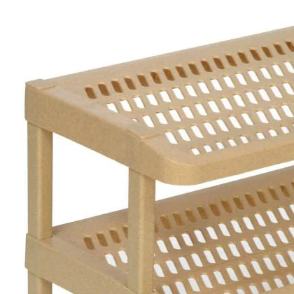 Nilkamal 3-Shelves Plastic Shoe Rack (Marble Beige) - JioMart