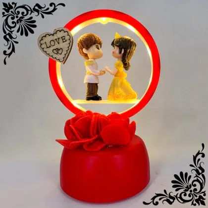 Elegant Lifestyle Cute Couple Holding Hands with Decorative Light and ...
