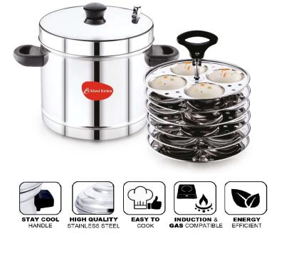 Stainless Steel 6 Plates Idly Cooker Pot,Induction and Gas Stove ...