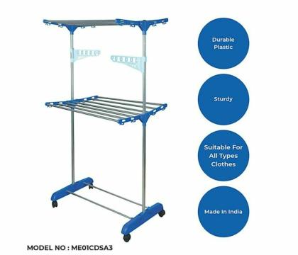 Mega Stainless Steel Indian made Cloth Drying stand for Home (2 Tier ...