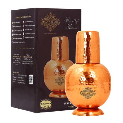 Indian Art Villa Copper Hammered Surai Design In-built Glass Bedroom ...