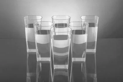 Vetalic Square Fiber Glass Set for Water, Plastic Glass Set, Drinking ...