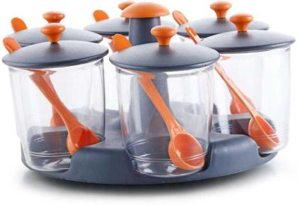 Metrolife Plastic Orange, Black Multipurpose Pickle Stand (Set Of 6 ...
