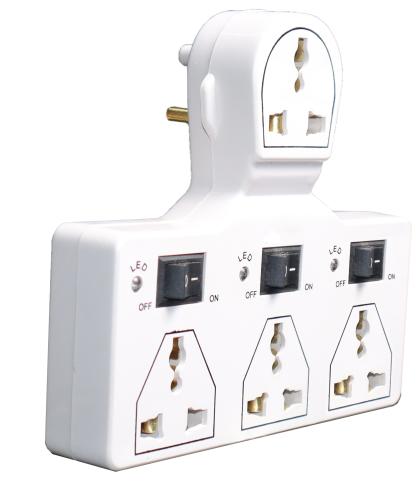 4 Universal Socket Multi plug with 3 Switch and LED Indicator - JioMart