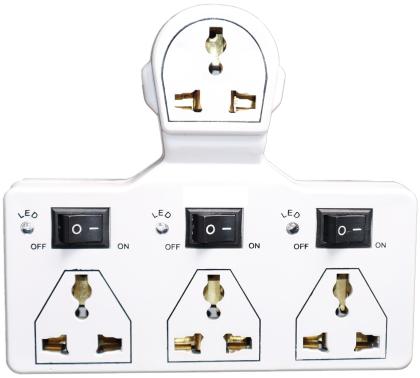 4 Universal Socket Multi plug with 3 Switch and LED Indicator - JioMart