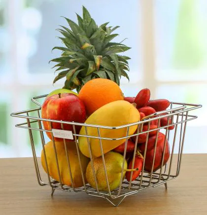 DIGNITY Stainless Steel Fruit & Vegetable Basket For Dinning Table and ...