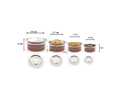 Klassi Kichen Stainless Steel Color Cook And Serve Set -4pc Patila Set ...
