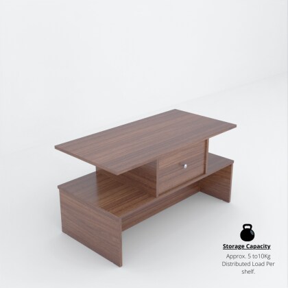 Neudot Bourbon Engineered Leon Teak Wood Coffee Table - JioMart