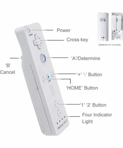 DKD remote for nintendo wii 2 in 1 motion plus controller with silicone ...