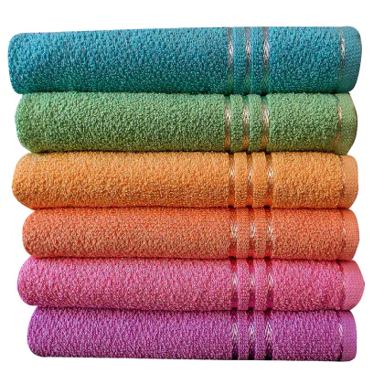 Cotton Bolls Textiles Cotton Hand Towel - 400 GSM 35x50 cm (Multicolor ...