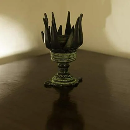 GURU JEE Brass Deepak Diya Ghee Wick Deep Aarti Showpiece Lotus Turtle ...