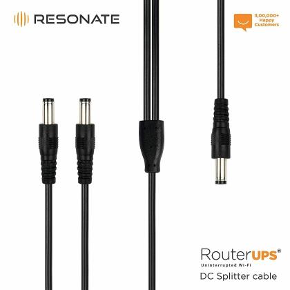 RESONATE Router UPS CRU12V2A & DC Splitter Cable, Power Backup, Mini ...