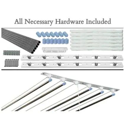 Homwell Heavy Duty Stainless Steel 6 Pipe X 7 Feet UV Protected Nylon ...