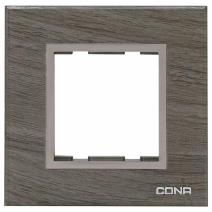 CONA Status Glassic 10509 Square 8 Modular Plate, Oak Wood - Pack of 2 ...