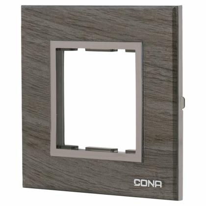 CONA Status Glassic 10509 Square 8 Modular Plate, Oak Wood - Pack of 2 ...