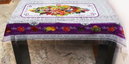 BTC Satyam 58" X 36" Fruits Design PVC Waterproof & Antislip Table ...