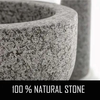 Subaa Stone Mortar and Pestle Set for Spices, Okhli Masher, Khalbatta ...