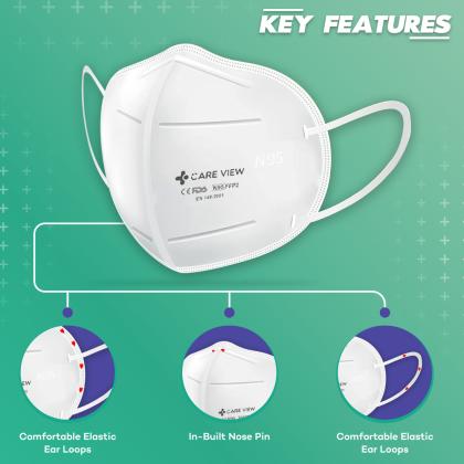 Careview Anti Pollution Cotton N95 Reuseable Unisex Face Mask, Ear Loop ...