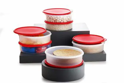 Plastic Storage Round thin container Box Khakhra Papad Roti Storage ...