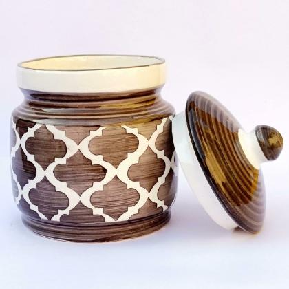 ARDVAN INDIA Pickle Jar Storage Burni Masala Container Aachar Chutney ...