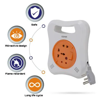 CONA 4186 MULTI 3 Pin Flex Box, 240V, 4 Meter|Electrical Extension Box ...
