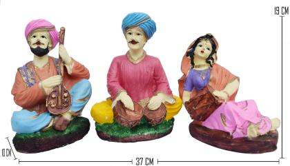 Gw Creations Multicolor Polyresin Decorative Showpiece - Sitar Musical ...