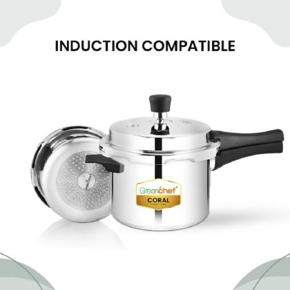 Greenchef Coral Induction Bottom Pressure Cooker 2 L & 3 L Combo - JioMart