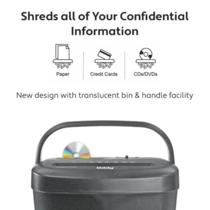 Oddy PSCC-H12S Cross Cut 12 Sheets Paper Shredder For Home, Office And ...