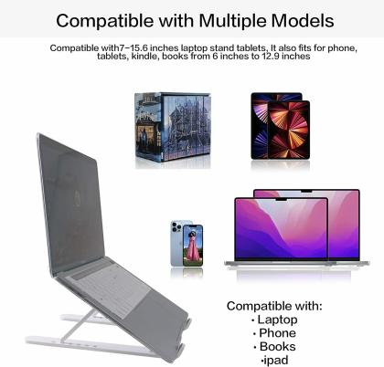 DigiEdge Plastic Laptop Stand for Desk, Portable Laptop Holder ...