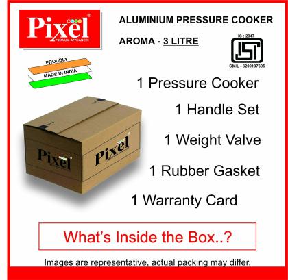Pixel Aluminium Pressure Cooker Outer Lid 3 Litres - JioMart